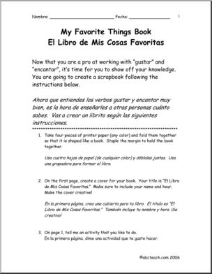 Spanish: Spanish 1 – Un librito: prÂ·ctica del verbo “gustar ...