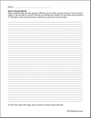 Writing Prompts: My Journal – April (middle) – Abcteach