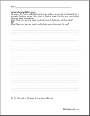 Writing Prompts: My Journal – January (middle) – Abcteach