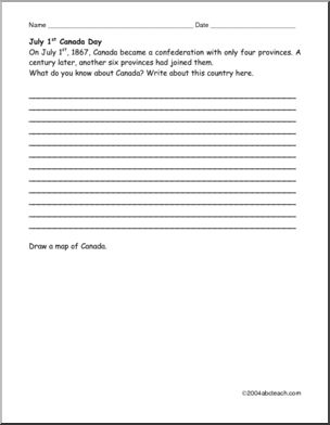 Writing Prompts: My Journal – July (elementary) – Abcteach