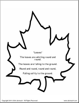 Poem: Leaves (Pre-K/primary) – Abcteach