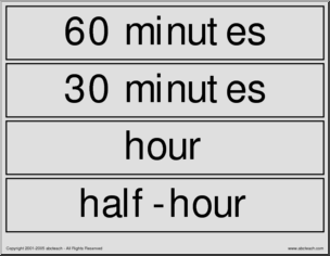 Word Wall: Words for Telling Time – Abcteach