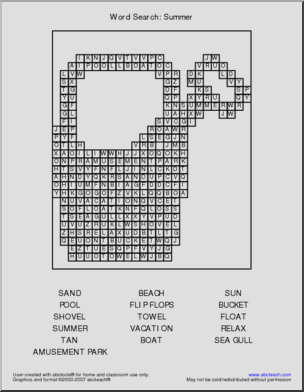 Easy Word Searches/Crossword Puzzles – Abcteach