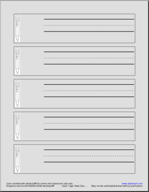 Desk Tags: Cartoon Pencil graphic – Abcteach