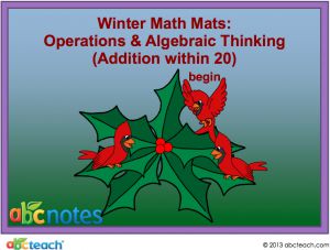 Interactive: Notebook: Math Mats: Operations & Algebraic Thinking, Addition – Winter Theme ...