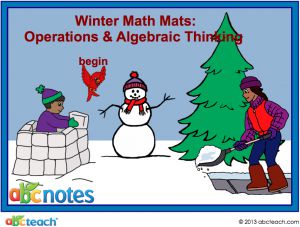 Interactive: Notebook: Math Mats: Geometry – Winter Theme (grade 1 ...