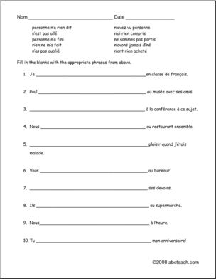 French: Interviewer un camarade de classe – Abcteach