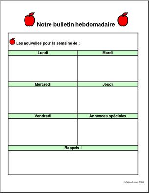 French: Junior high newsletter – Abcteach