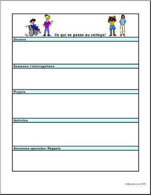 French: Newsletter middle school – Abcteach