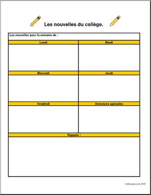 French: Junior high newsletter – Abcteach