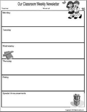Classroom Newsletter: Cat theme (color) – Abcteach