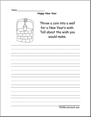 Writing Prompt: New Year’s Wish (primary) – Abcteach
