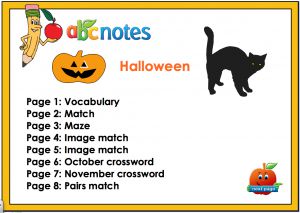 Interactive: Notebook: Halloween Theme – Vocabulary – Abcteach