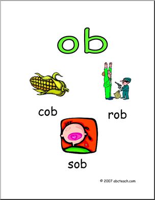 Word Family – OB Words Poster – Abcteach