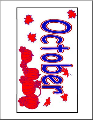 Calendar: October (header) – patriotic – Abcteach