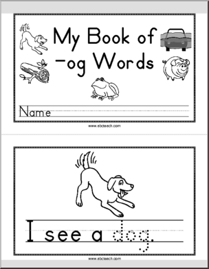 CVC – My Book of -og Words – Abcteach