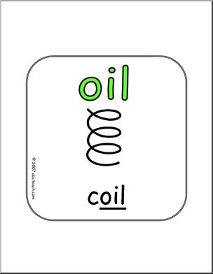 Word Family – OIL Words Sign – Abcteach
