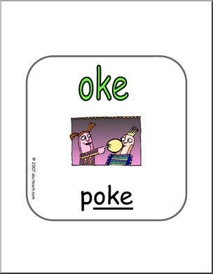 Word Family – OKE Words Sign – Abcteach