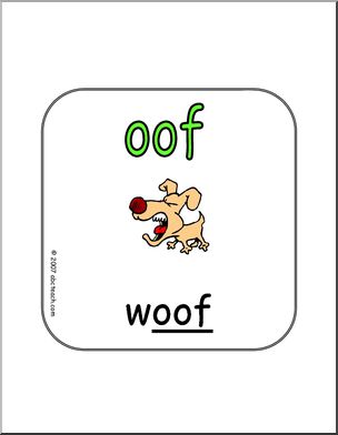 Word Family – OOF Words Sign – Abcteach