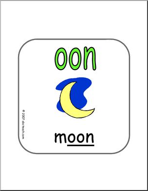 Word Family – OON Words Sign – Abcteach