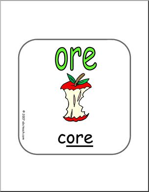 Word Family – ORE Sign – Abcteach