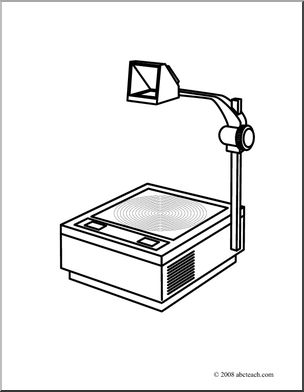 Clip Art: Overhead Projector (coloring page) – Abcteach