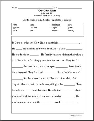 Book: Ox Cart Man (kindergarten/primary) – Abcteach