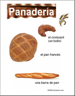 Spanish: Bakery Poster – Abcteach