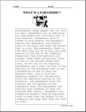 Comprehension: Occupation – Paramedics (elementary) – Abcteach