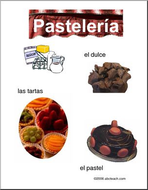 Spanish: Pastry Poster – Abcteach
