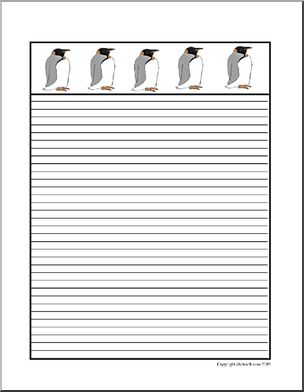 Penguin Writing Template
