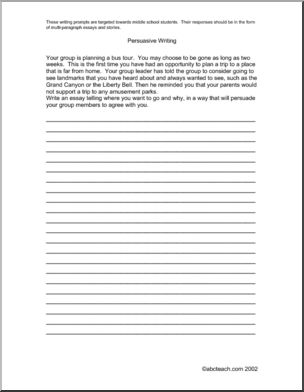 Writing Prompt: Helping – Abcteach