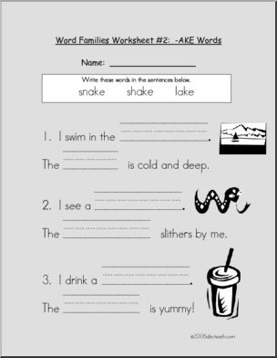 Word Family – ice words Phonics – Abcteach
