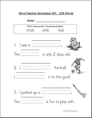 Word Family Worksheets – Page 4 – Abcteach