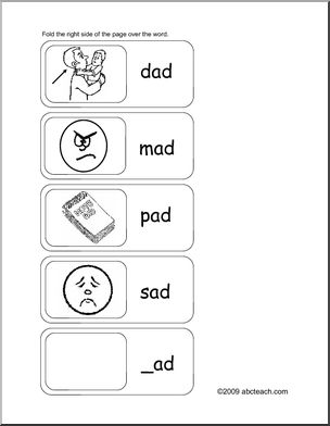 Word Family – ad words Flashcards – Abcteach