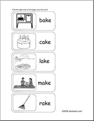 Word Family – ake words Flashcards – Abcteach