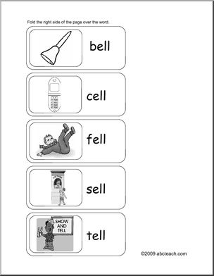 Word Family – ell words Flashcards – Abcteach