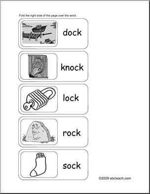 Word Family – ock words Flashcards – Abcteach