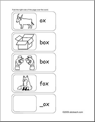 Word Family – ox words Flashcards – Abcteach