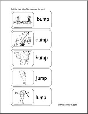 Word Family – ump words Flashcards – Abcteach