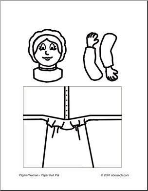 Craft: Paper Roll Pal -Pilgrim Woman – Abcteach