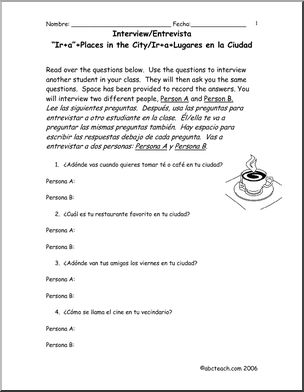Spanish: Spanish 1 – Entrevista: la ciudad (secundaria) – Abcteach