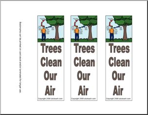 Bookmarks: Trees Clean Our Air (color) – Abcteach