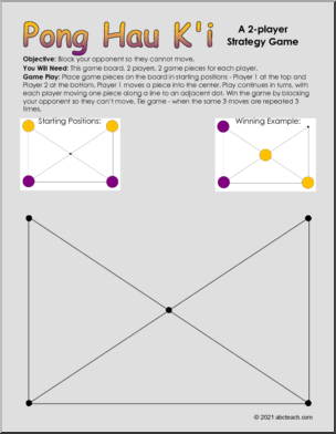 Pong Hau K’i – A 2-player Strategy Game – Abcteach