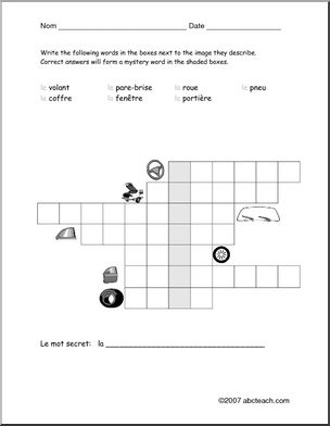 French: Couleurs–ComplÃˆter les mots – Abcteach