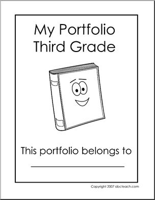 Portfolio Cover: Third Grade (B/W) – Abcteach