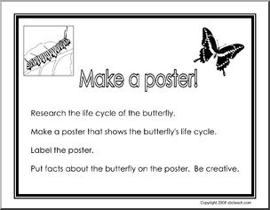 Make a Poster: Butterfly Lifecycle – Abcteach