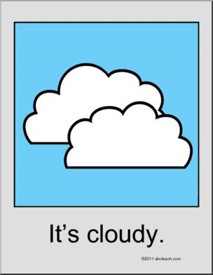 Poster: Weather Expressions Ã±”It’s cloudy.” (ESL) – Abcteach