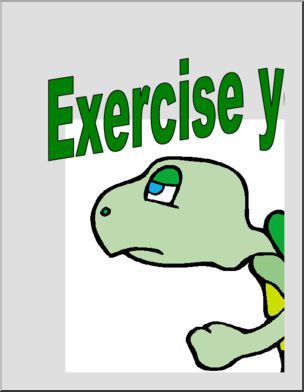 Large Poster: Exercise your mind, READ! – Abcteach