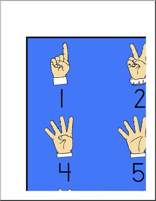 Large Poster: ASL Numbers (color) – Abcteach